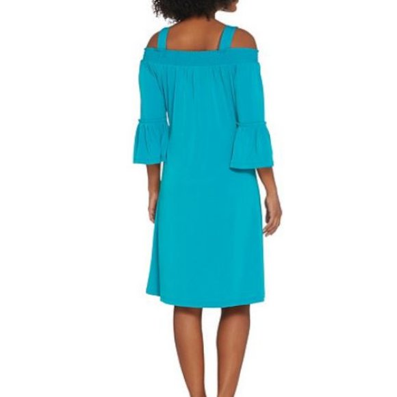 Susan Graver | Dresses | Susan Graver Liquid Knit Offthe Shoulder Dress ...